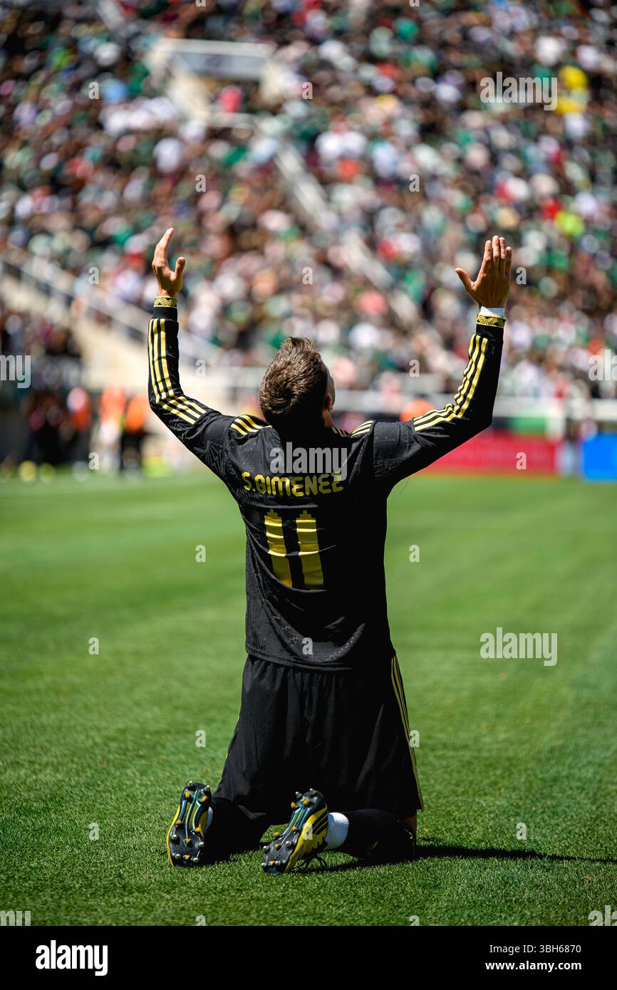 Sandy, Utah, USA. 7th June, 2025. SANTIAGO GIMINEZ (11) celebrates ...