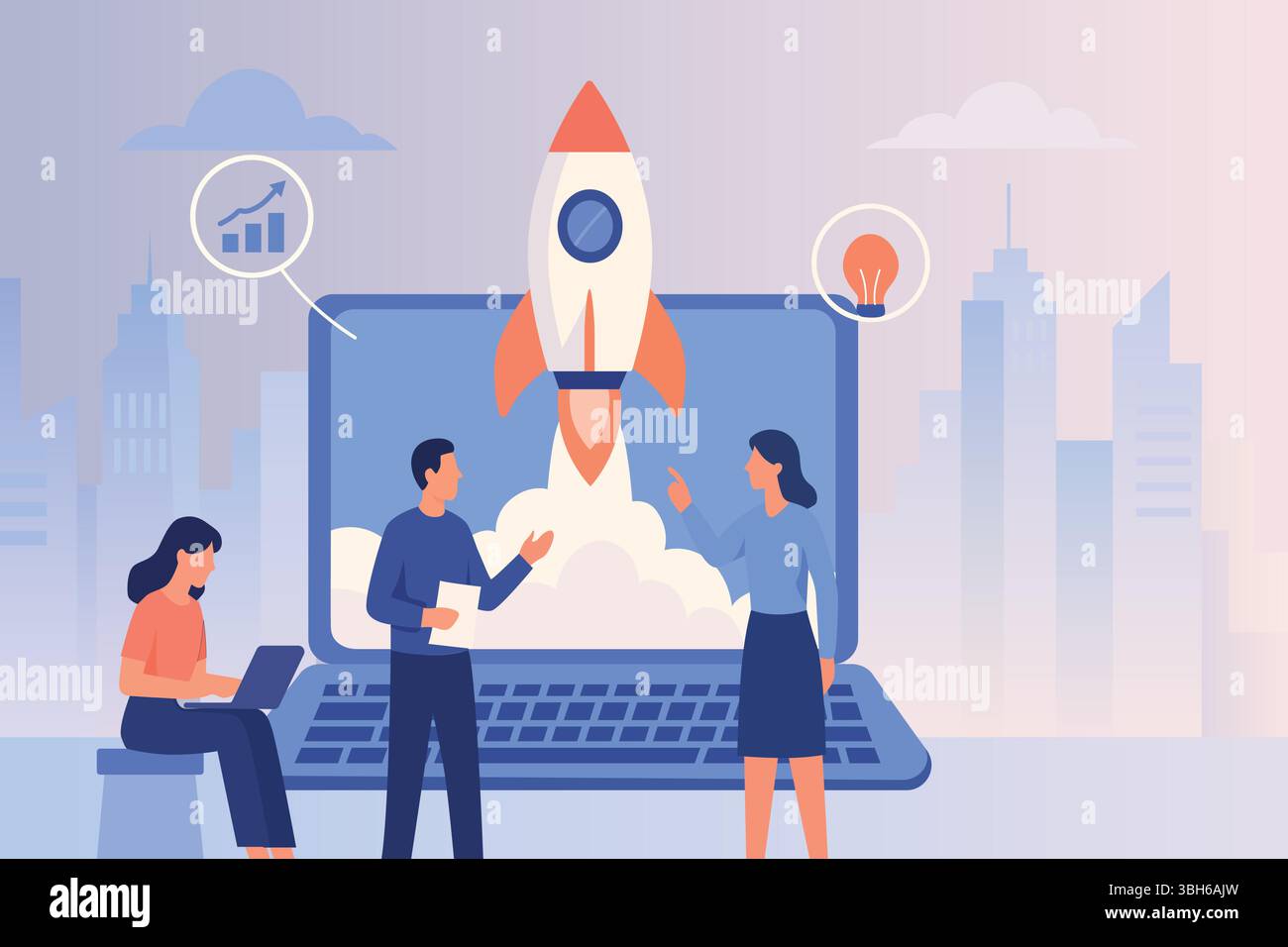 Technology innovation flight Stock Vector Images - Alamy