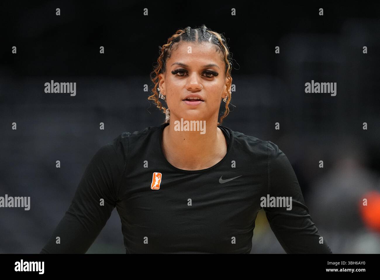 LA Sparks forward Rae Burrell during practice, Tuesday, May 13, 2025 ...
