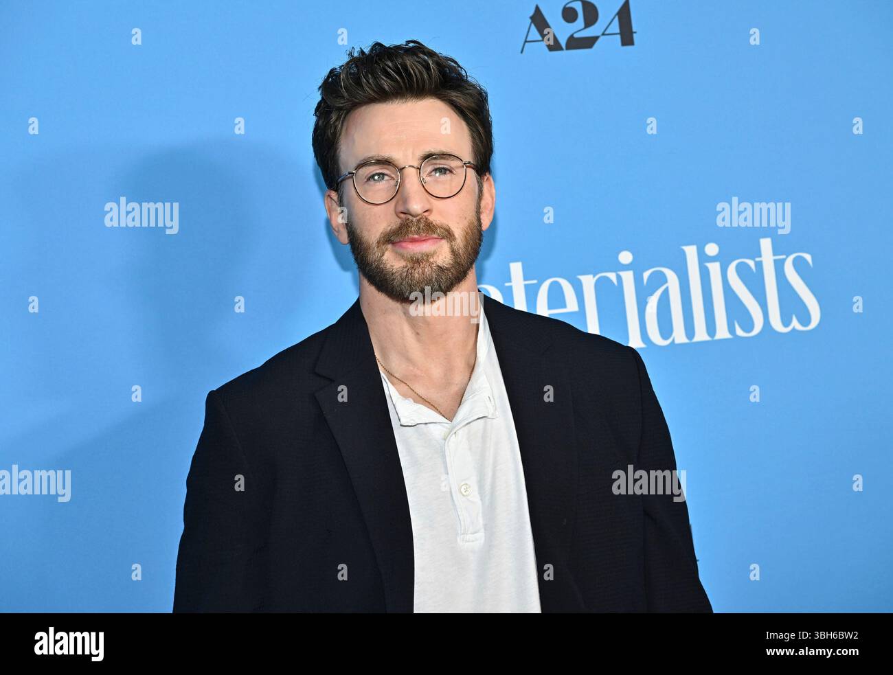 Chris Evans attends the premiere of "Materialists" at the DGA New York ...