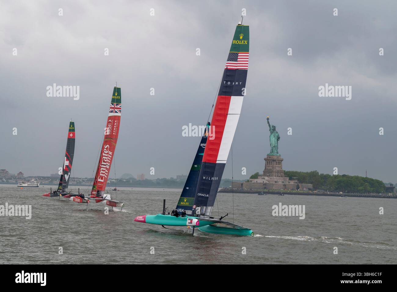 NEW YORK, NEW YORK - JUNE 07: (L-R) Team Switzerland, Team Emirates GBR ...