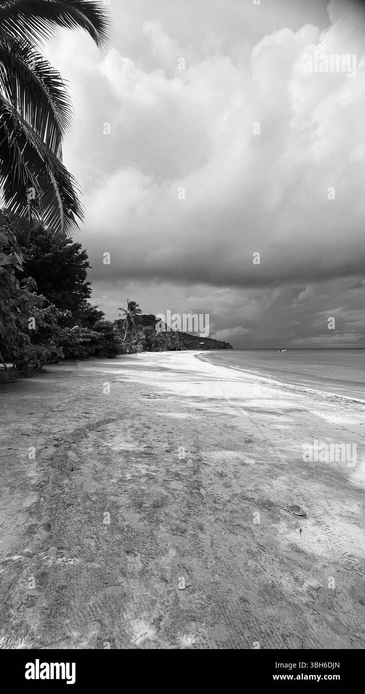 Resort in tropical island Black and White Stock Photos & Images - Alamy