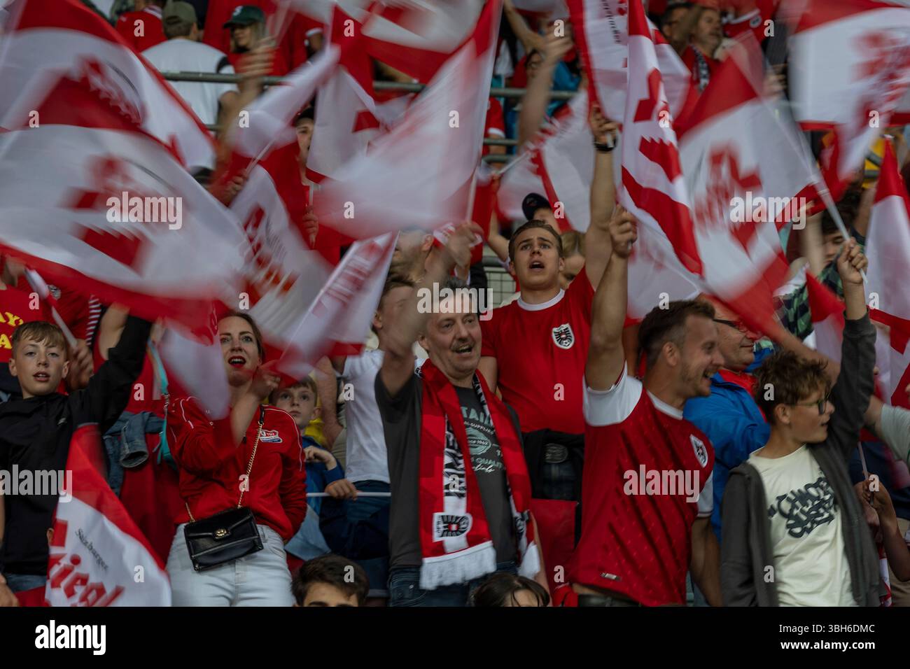 VIENNA, AUSTRIA - JUNE 7: Fans of Austria during the FIFA World Cup ...