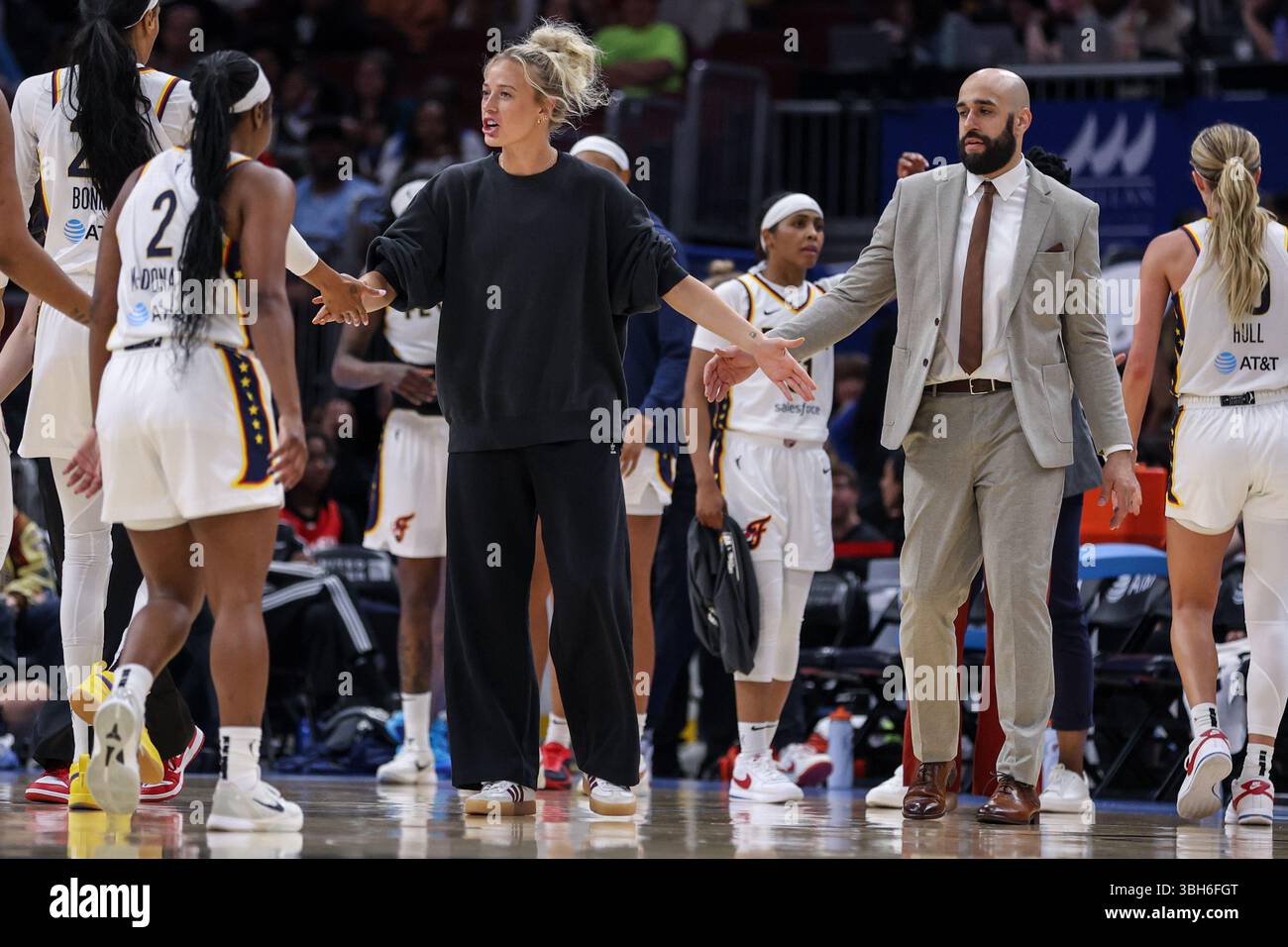 Chicago, USA, June 7, 2025: Sophie Cunningham (8 Indiana Fever) high ...