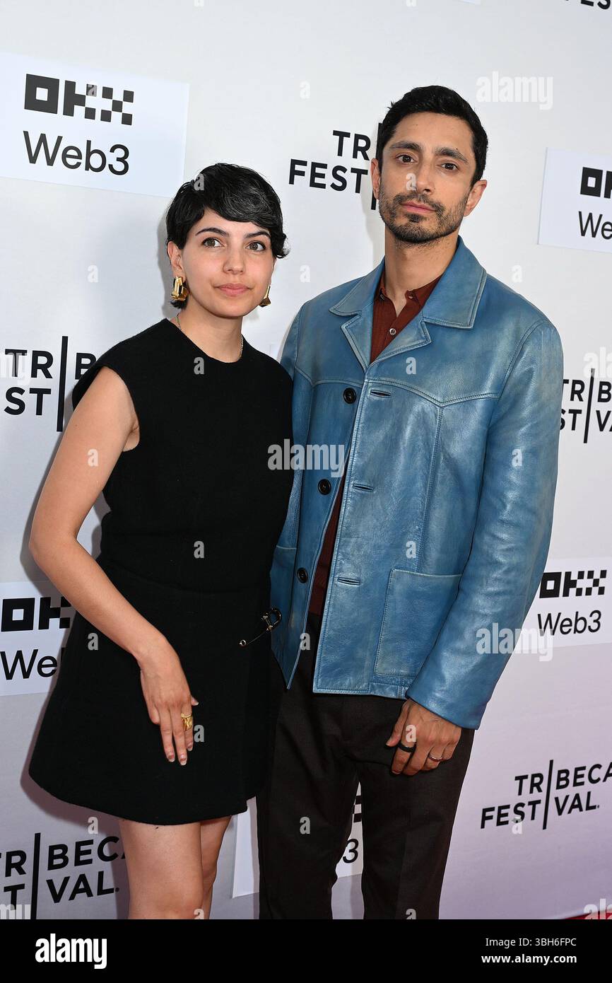 Riz Ahmed and wife Fatima Farheen Mirza attend the "Relay" US Premiere ...