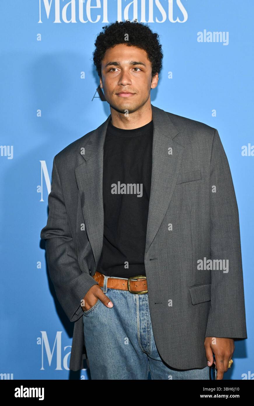 Corteon Moore attends the premiere of "Materialists" at the DGA New ...
