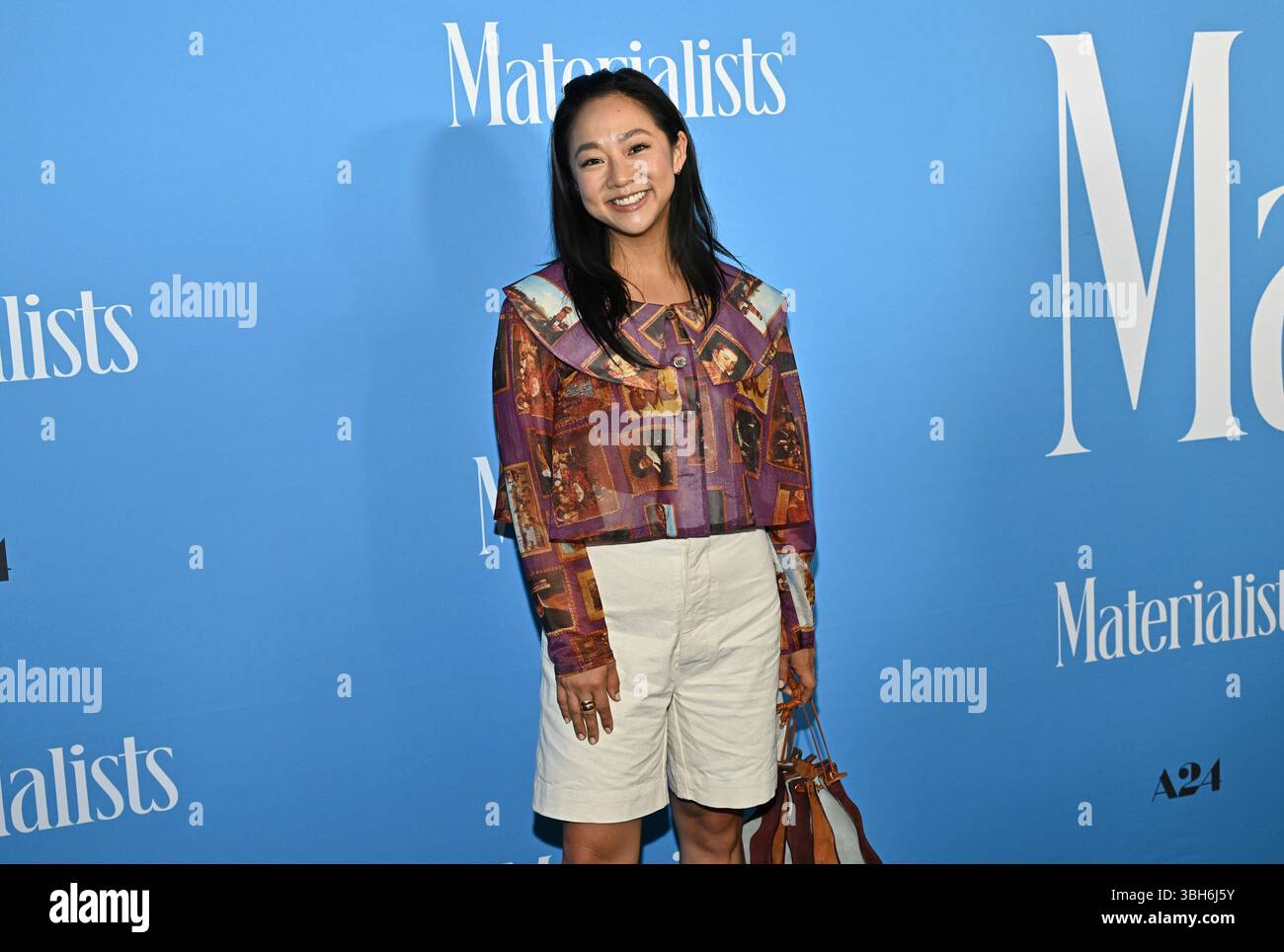 Stephanie Hsu attends the premiere of "Materialists" at the DGA New ...