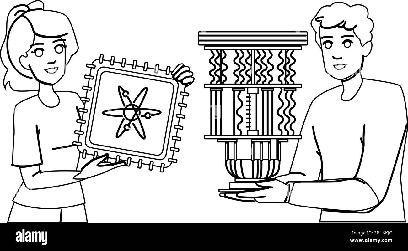 technology quantum computing research vector Stock Vector Image & Art ...