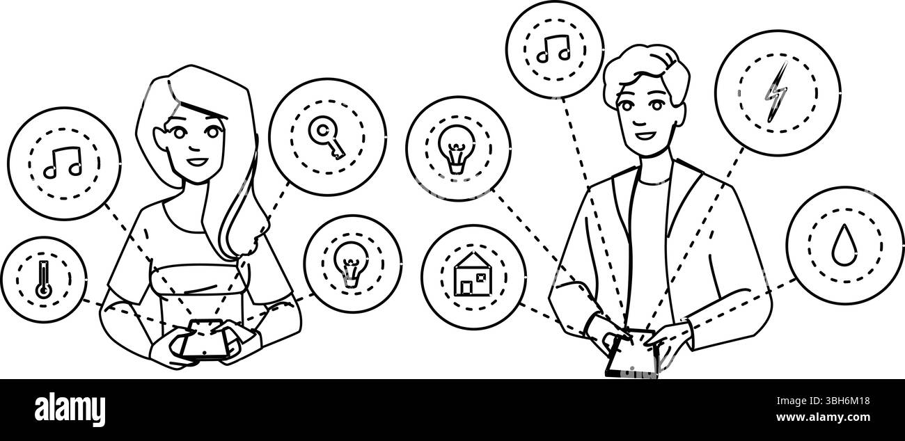 cyborg robotics home automation vector Stock Vector Image & Art - Alamy