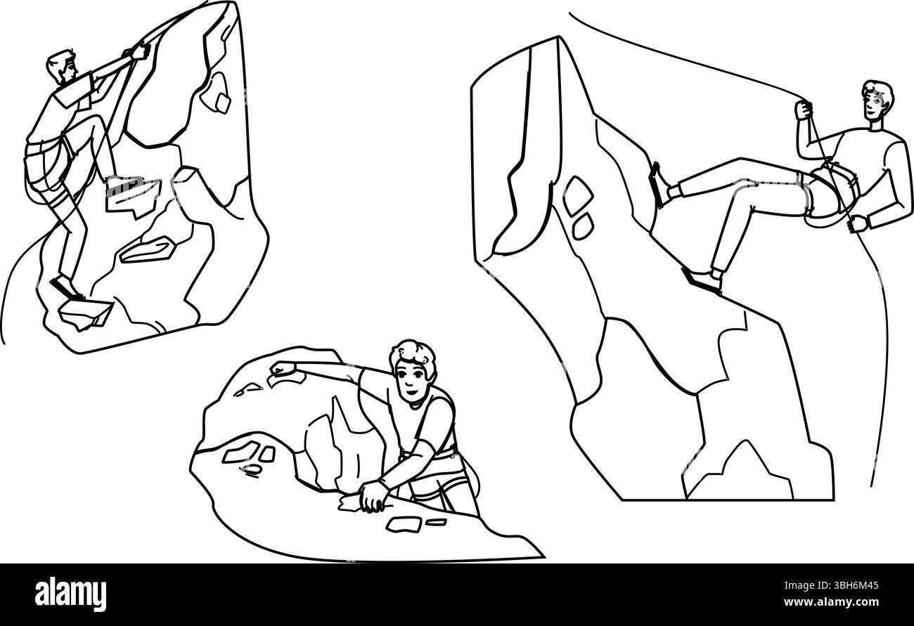 Mountain climbing teamwork Black and White Stock Photos & Images - Alamy