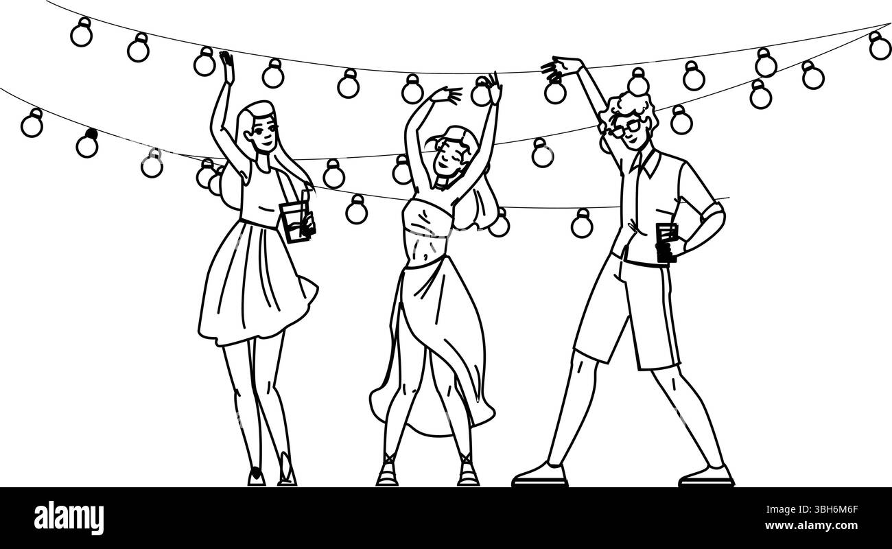 terrace rooftop party vector Stock Vector Image & Art - Alamy