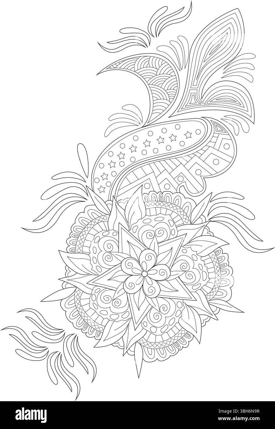 Central ornate design Black and White Stock Photos & Images - Alamy