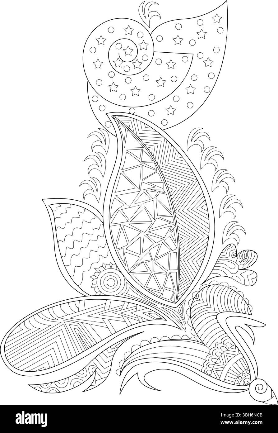 Intricate swirls floral patterns Cut Out Stock Images & Pictures - Alamy