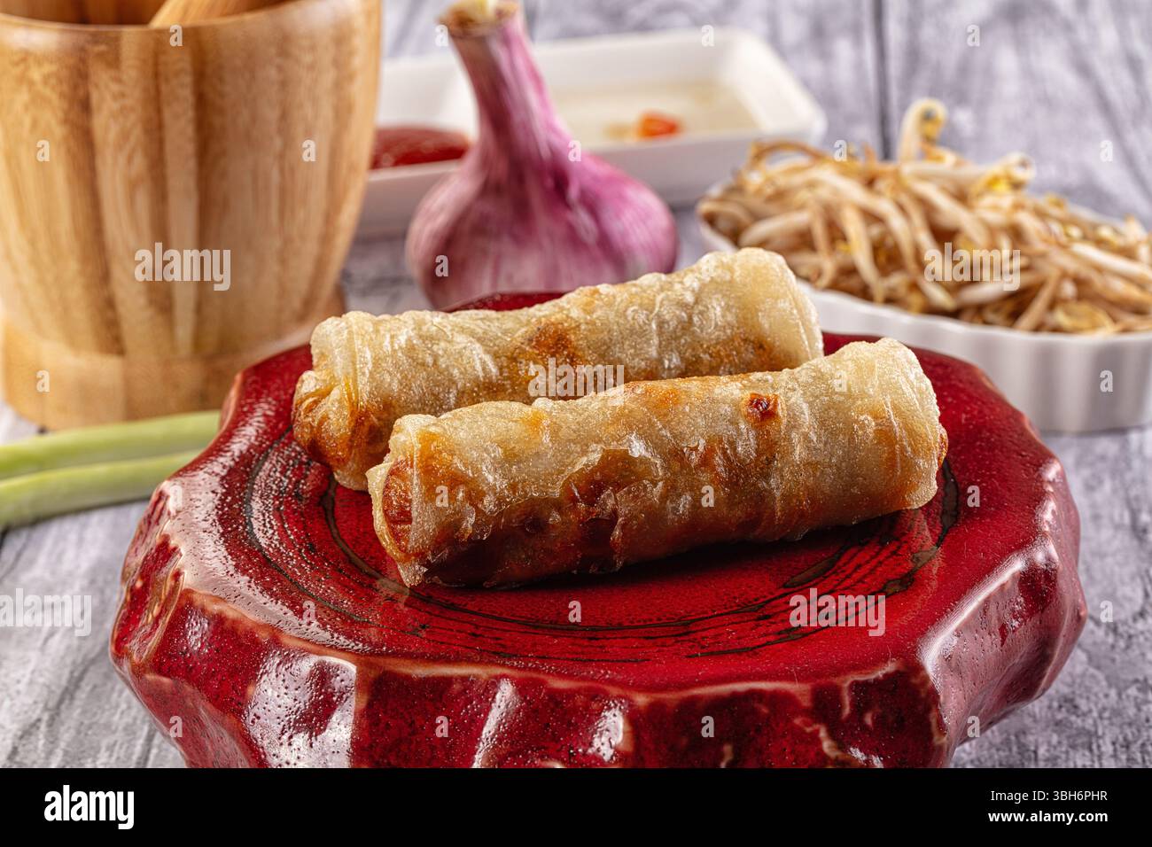 Vietnamese traditional nem roll with beef meat Stock Photo - Alamy