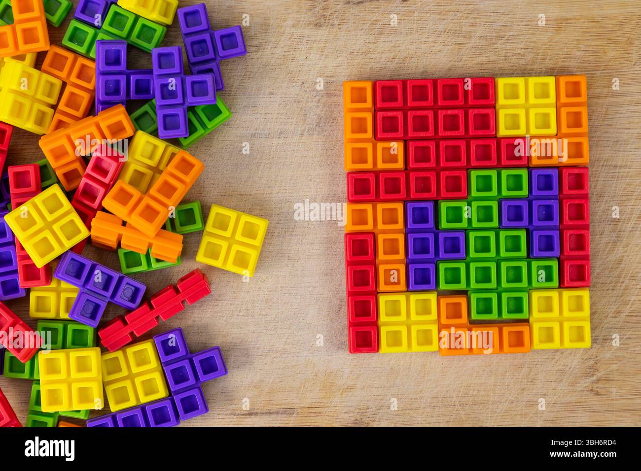 Game of balance with wooden blocks hi-res stock photography and images ...
