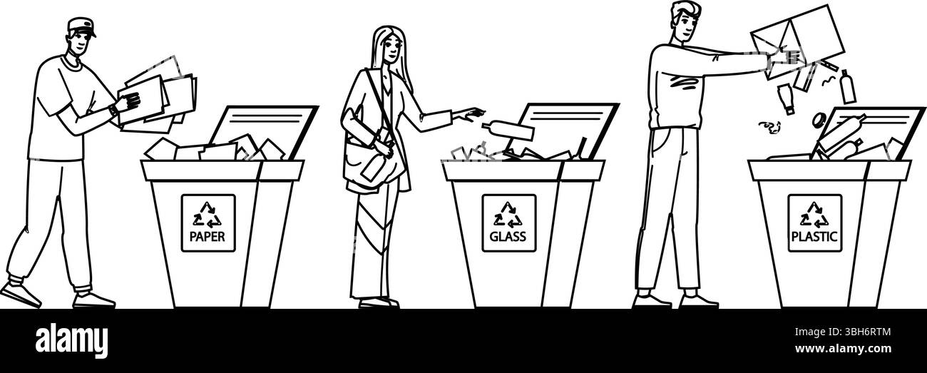 composting sorting trash vector Stock Vector Image & Art - Alamy