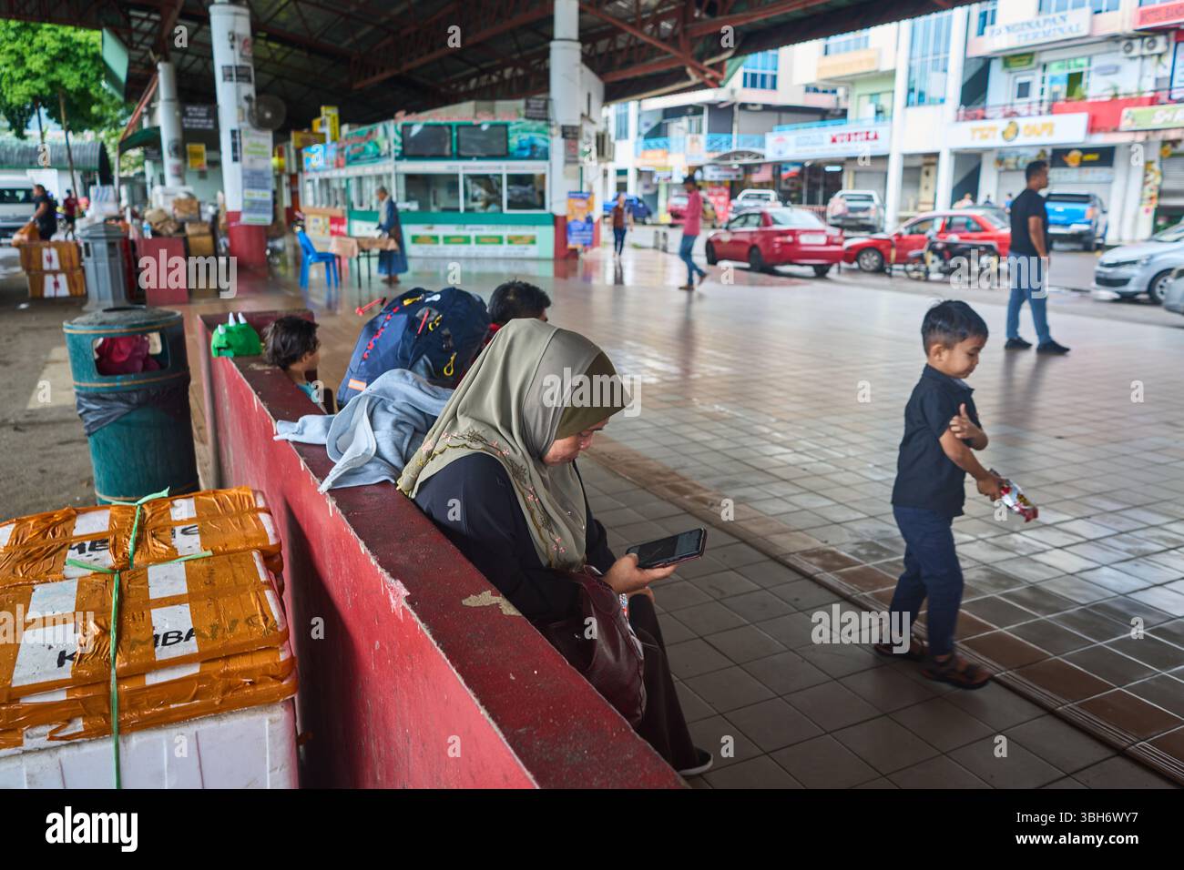 Waiting Area at Bus Station – Kota Kinabalu, Borneo Stock Photo - Alamy