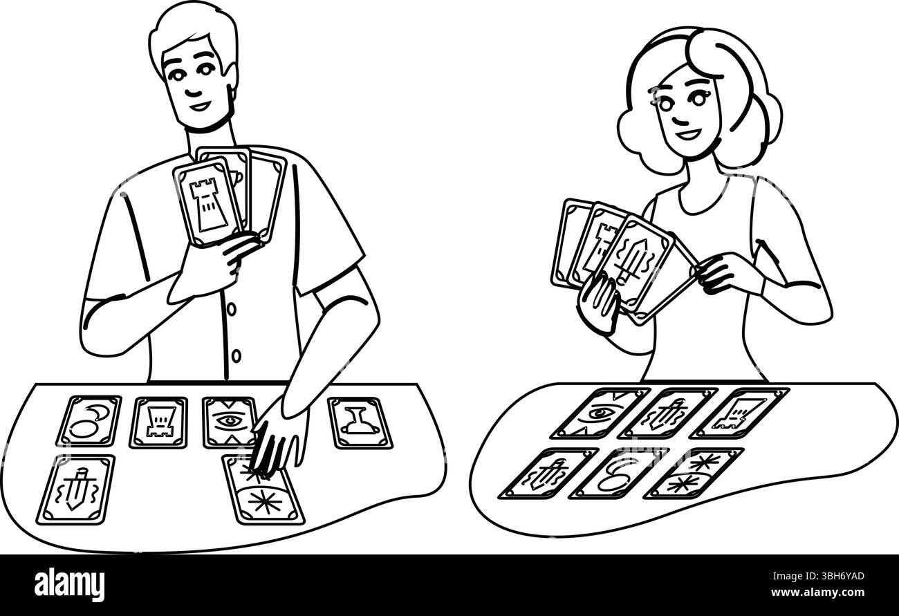 psychic tarot reading vector Stock Vector Image & Art - Alamy