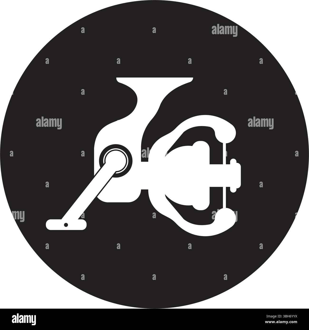 Fishing reel icon vector Cut Out Stock Images & Pictures - Alamy