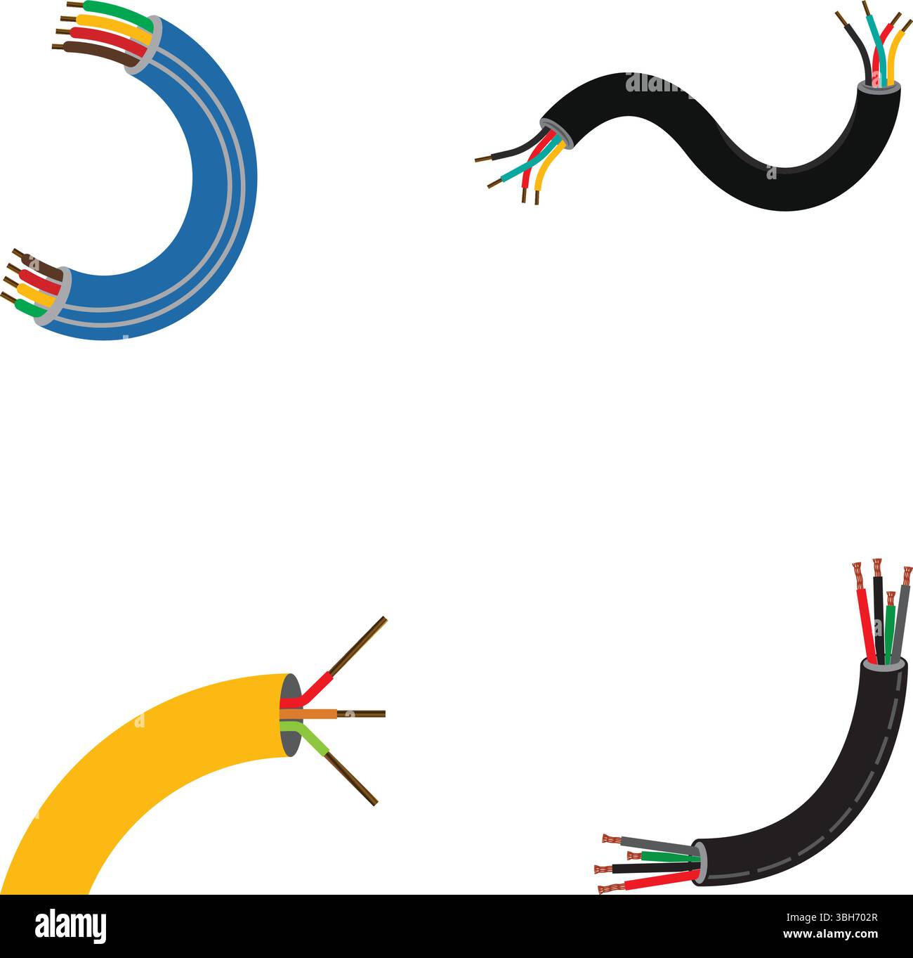 Optical fiber cable green Stock Vector Images - Alamy