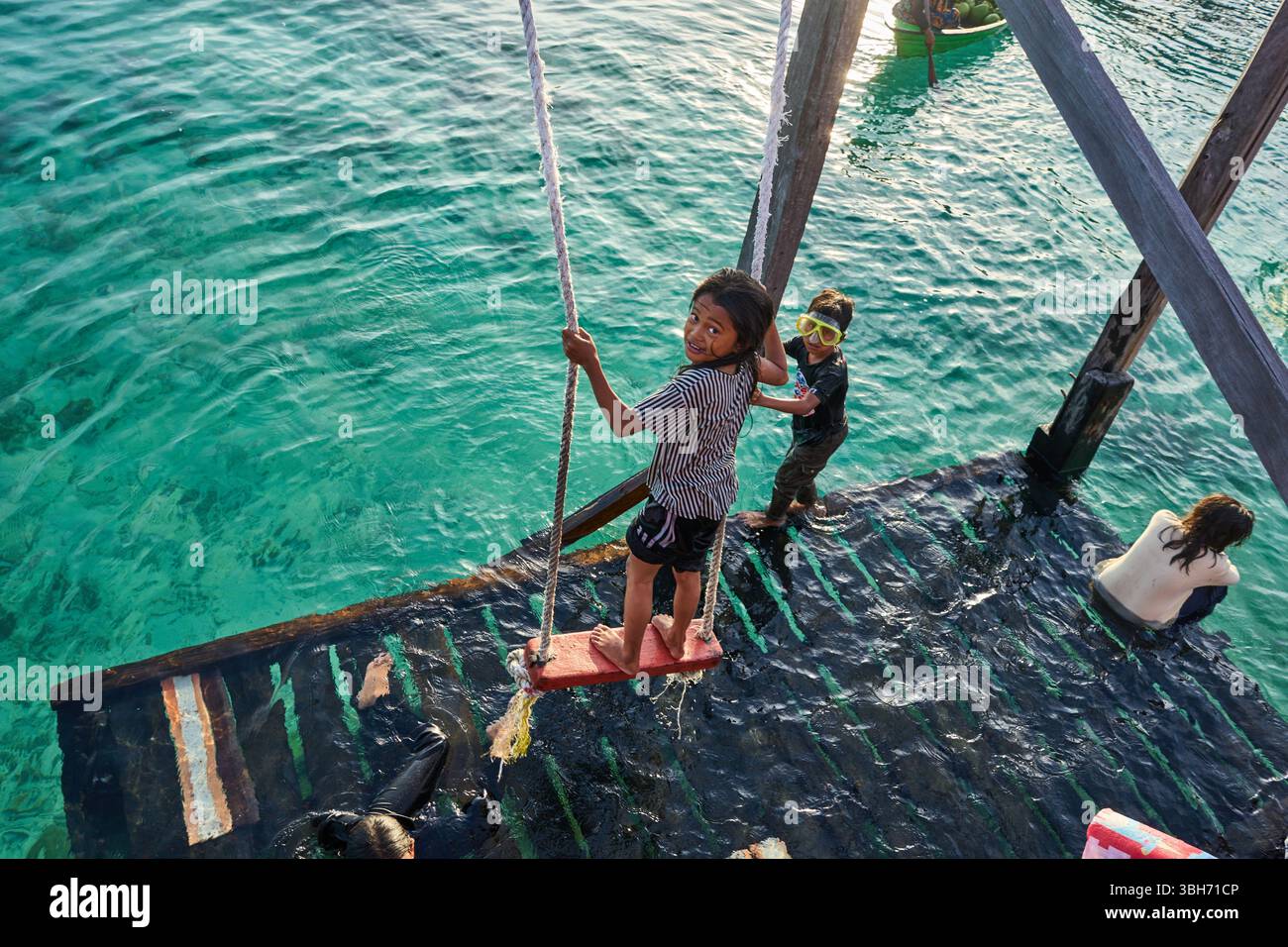 Sea gypsies, Mabul Island, Borneo, Malaysia, Asia Stock Photo - Alamy