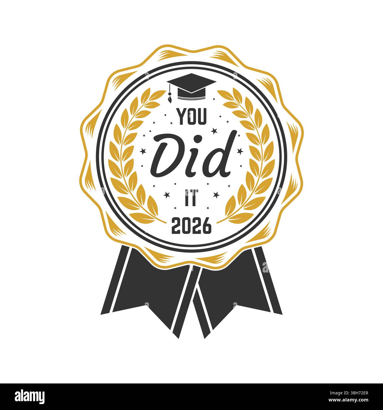 Vector Class of 2026 badge. Concept for shirt, print, seal, overlay or ...