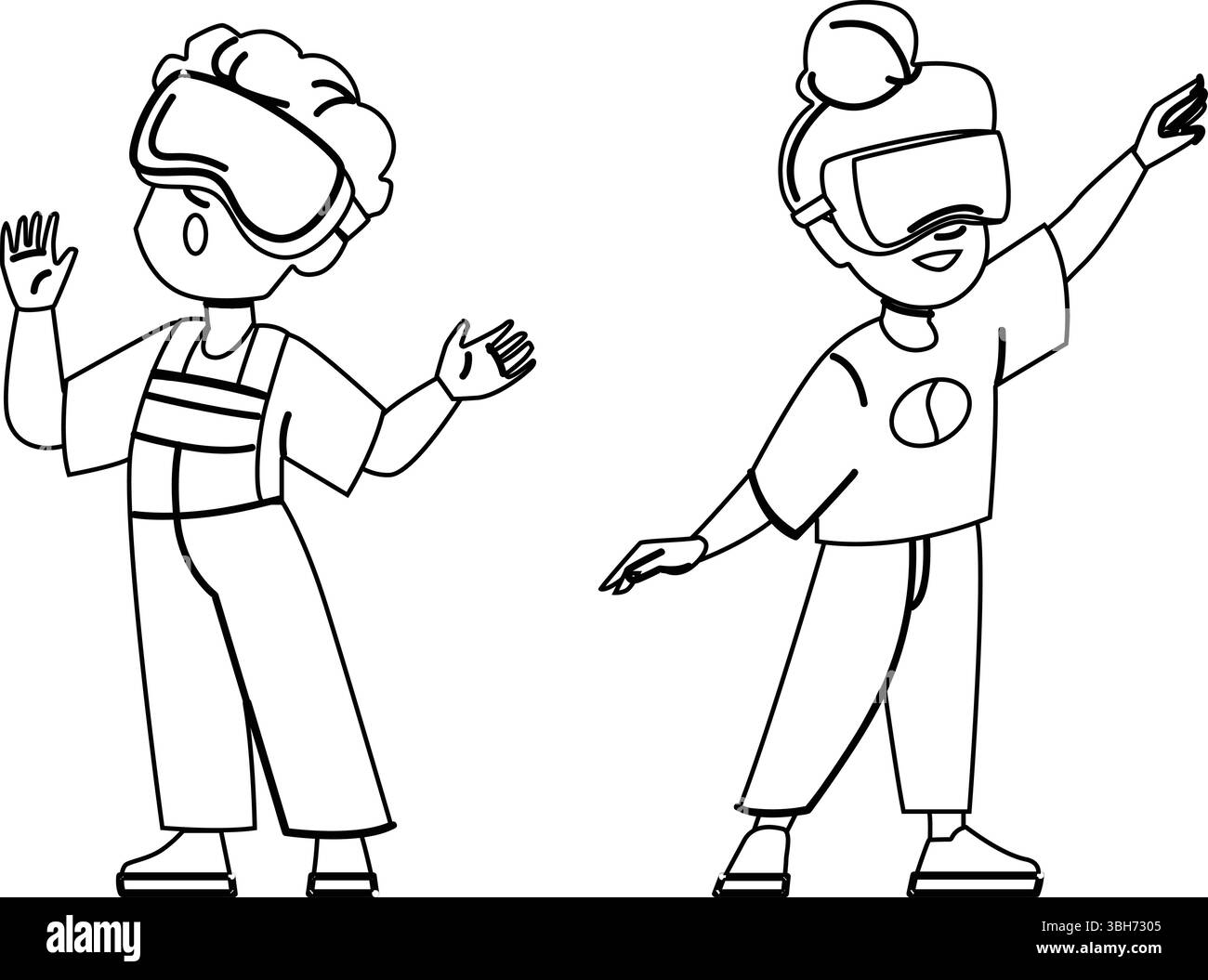 Caucasian people experience virtual Cut Out Stock Images & Pictures - Alamy