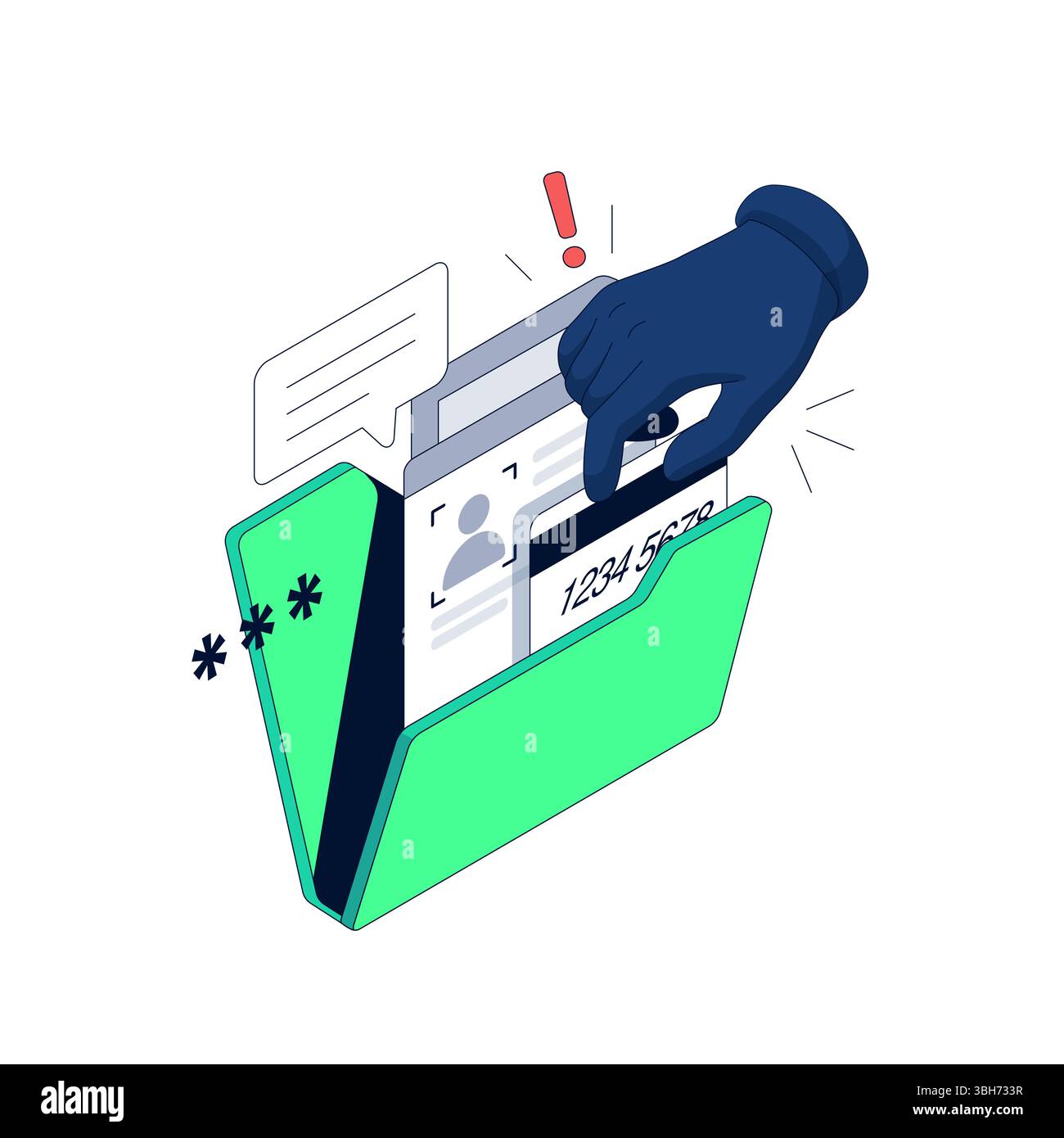 Personal data theft hacking Stock Vector Images - Alamy