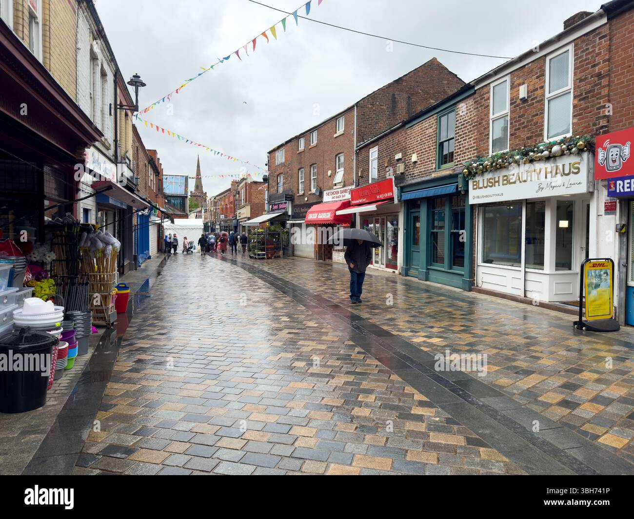 Prescot Town Centre.Knowsley Merseyside UK June 7th 2025 Stock Photo ...