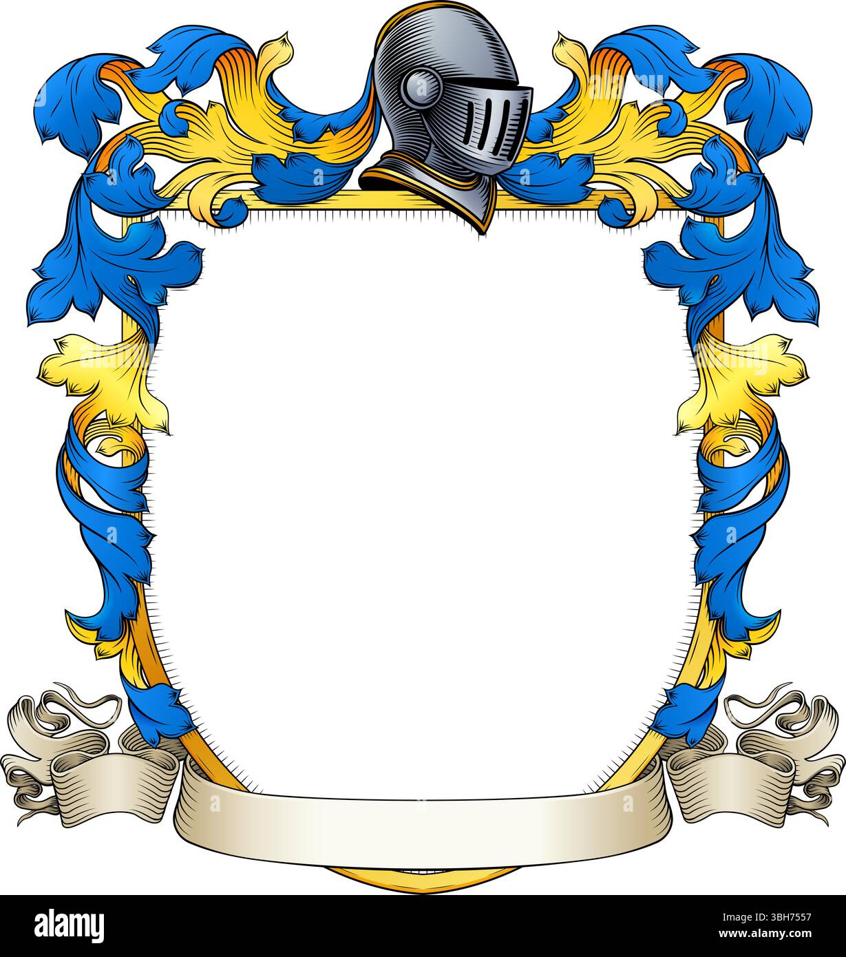 Coat of Arms Crest Family Heraldry Medieval Shield Stock Vector Image ...