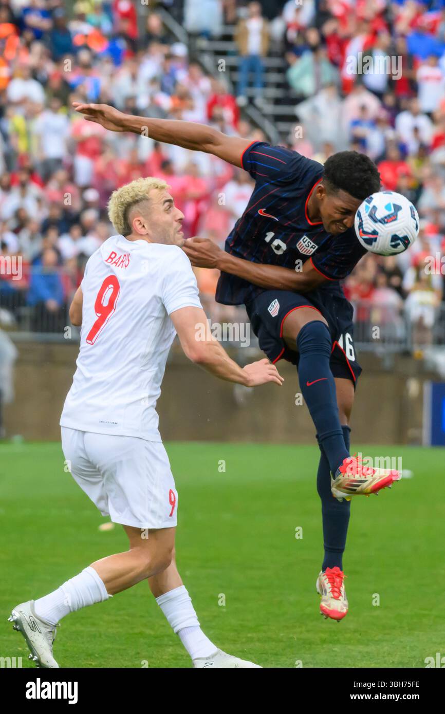 Harford, Conneticut, USA. 7th June, 2025. United States defender Alex ...