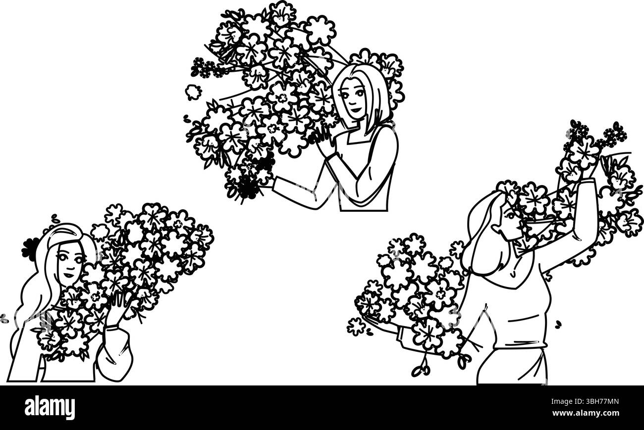 growth woman blossoming tree vector Stock Vector Image & Art - Alamy