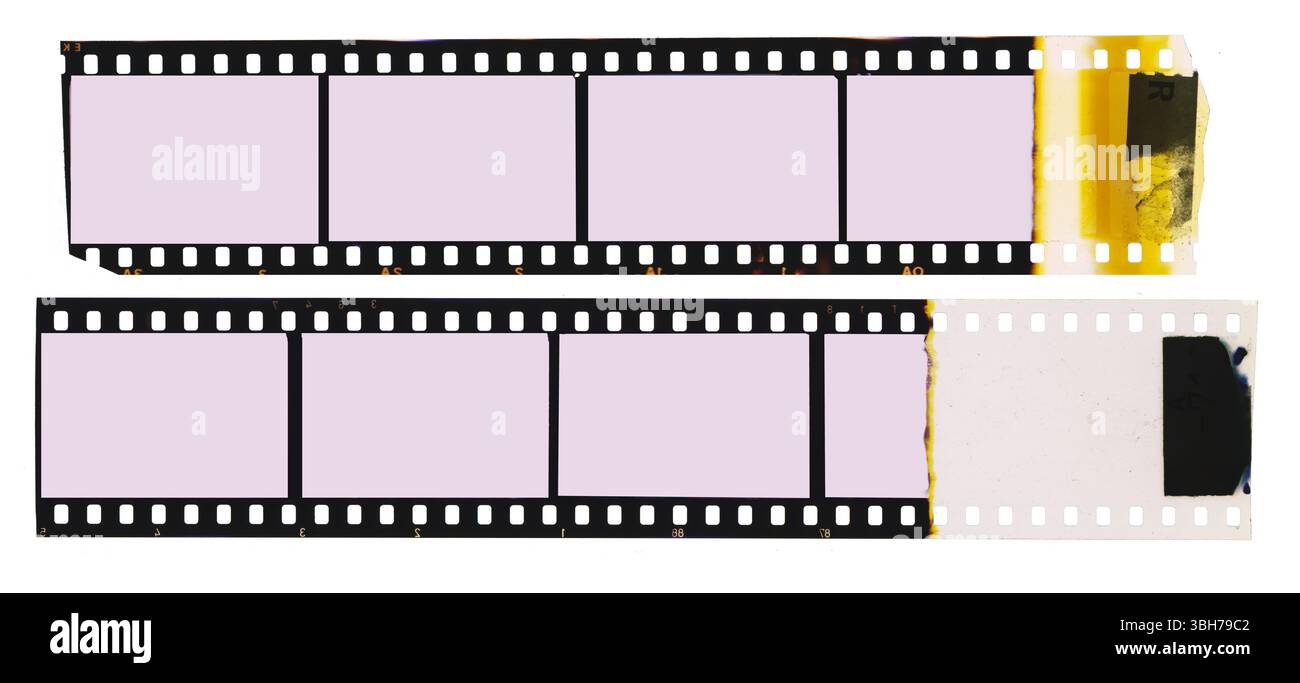 vintage 35 mm format camera film strip,empty frames for pictures,flat ...