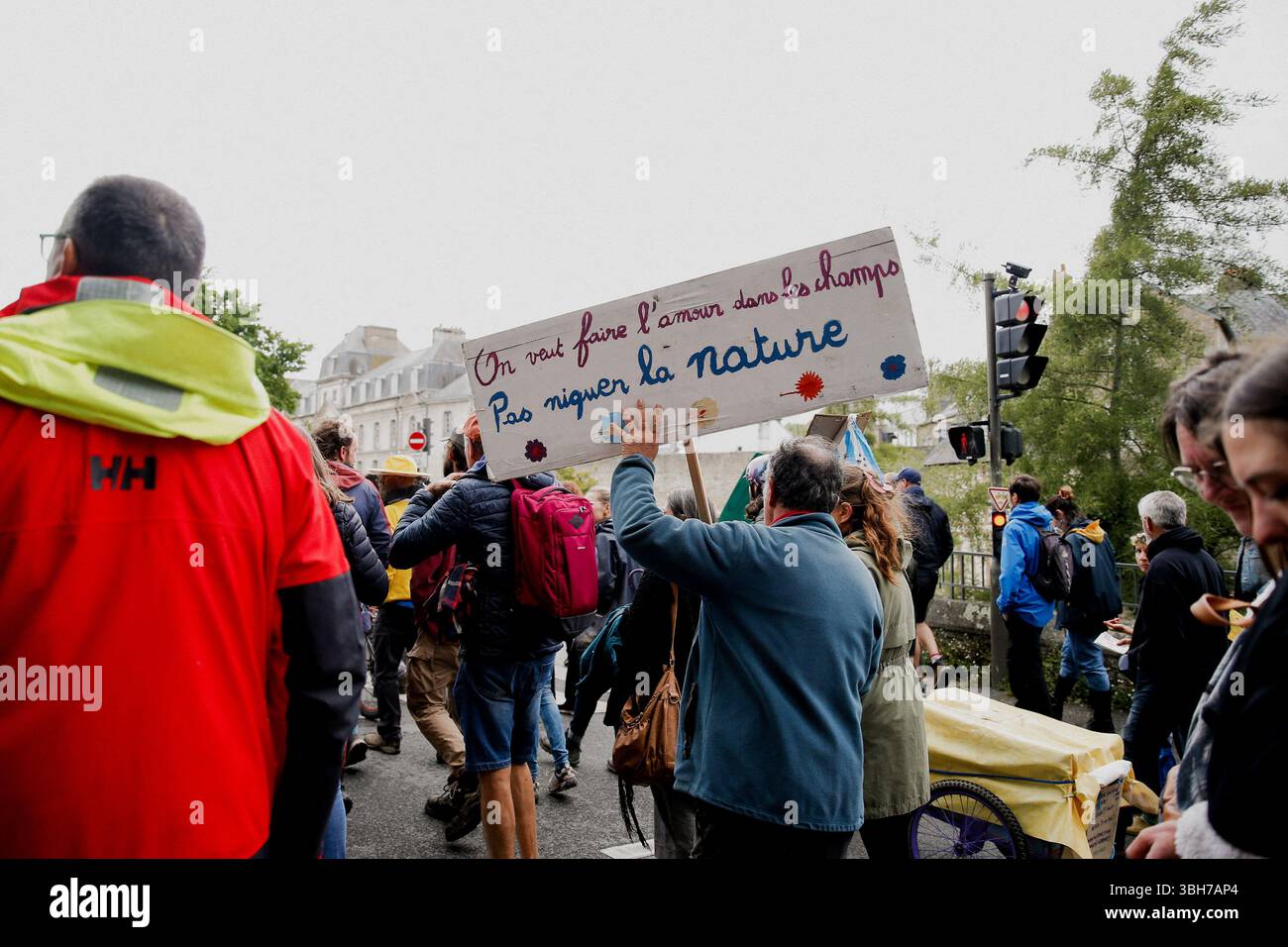 Rally in Vannes (Morbihan) as part of the national mobilization against ...