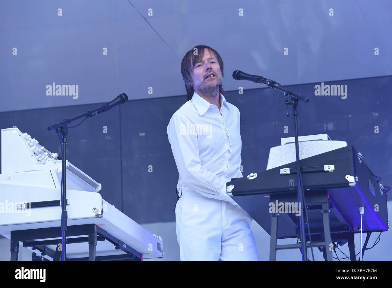 LONDON, ENGLAND - JUNE 06: Jean-Benoît Dunckel of ‘AIR’ performing at ...