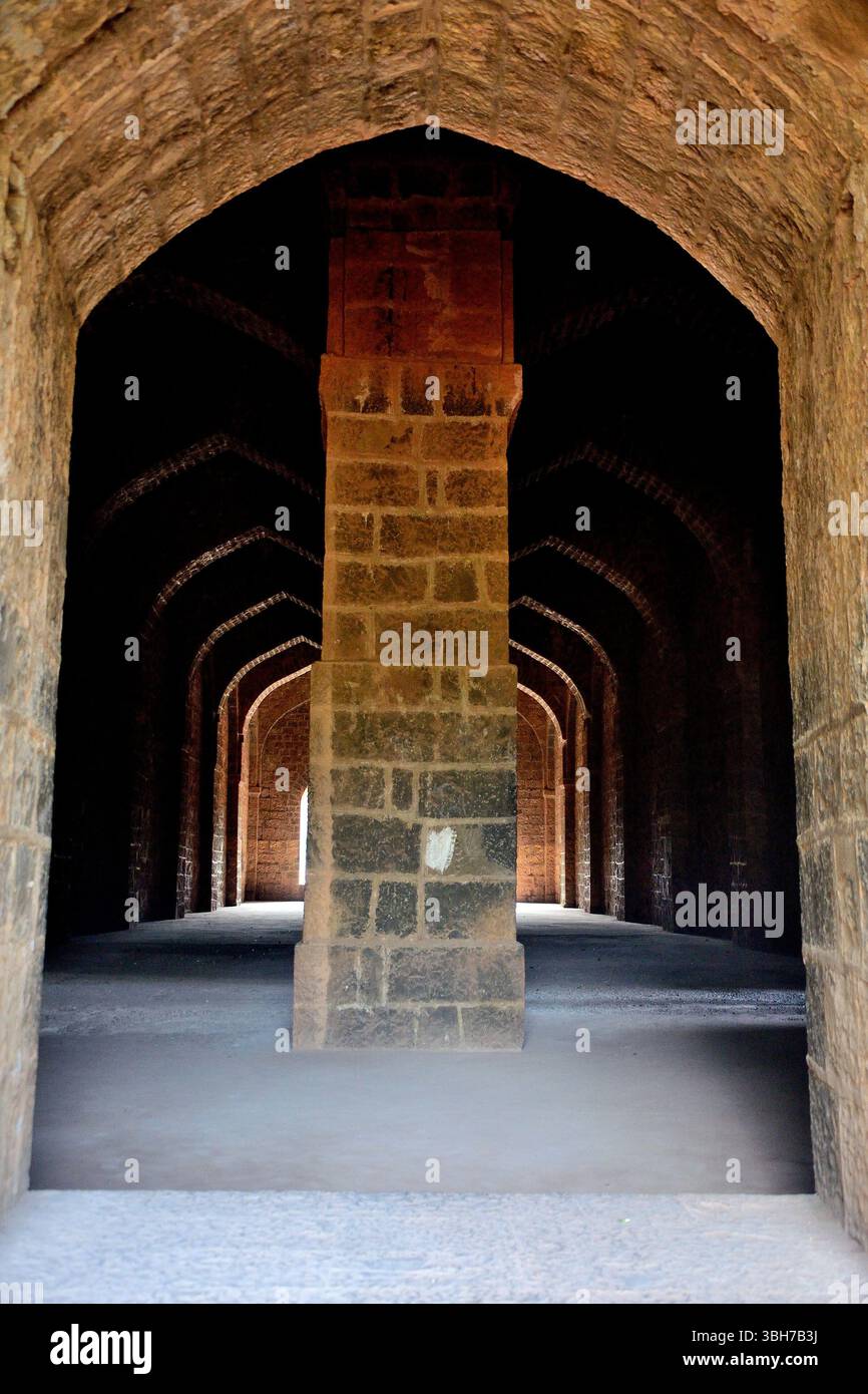 Partial view of the Amberkhana (the granary), Panhala Fort, also known ...