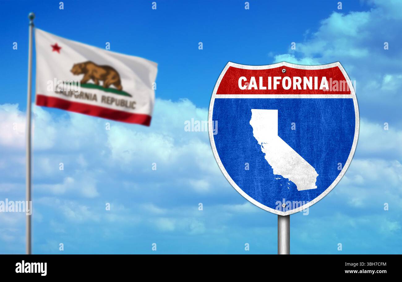 Us state california map hi-res stock photography and images - Alamy
