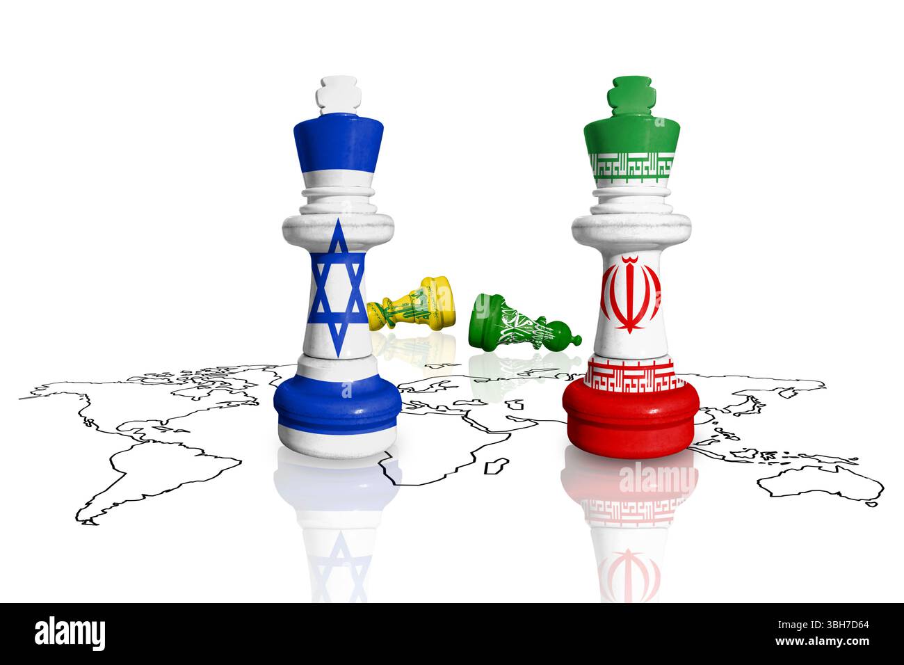 Map of israel palestine lebanon iran hi-res stock photography and ...