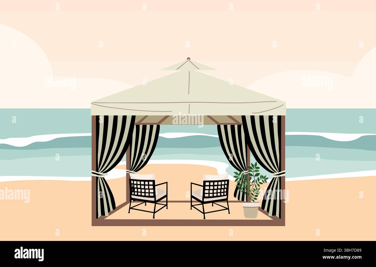 Canopy curtains Stock Vector Images - Alamy