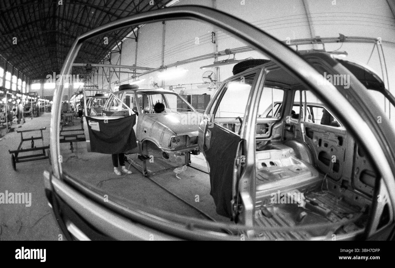 Interior of a 1990s Chongqing Changan Automobile Factory, China Stock ...