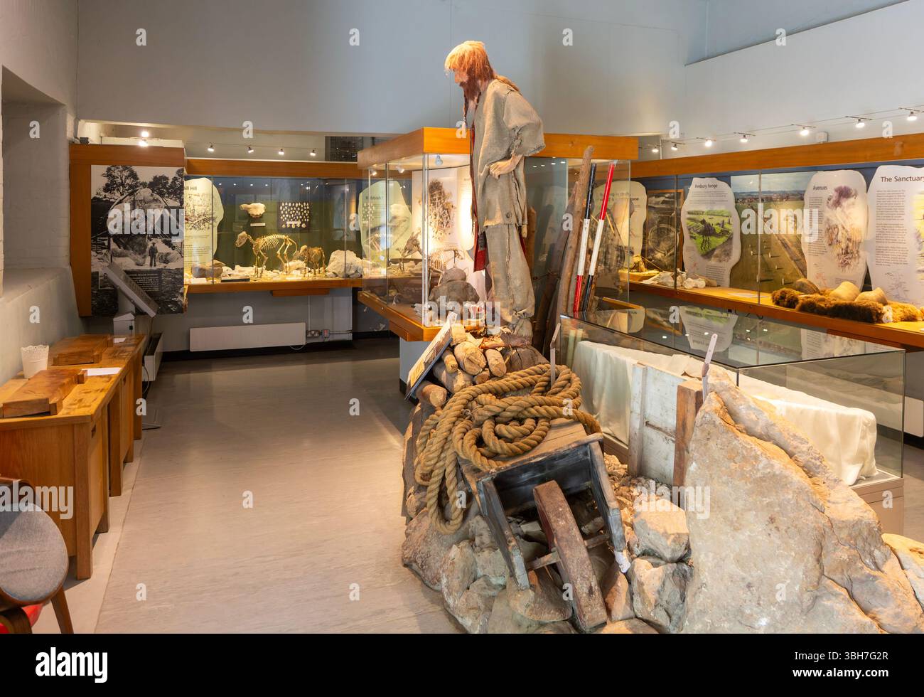 Neolithic archaeology exhibition inside Alexander Keiller Museum ...