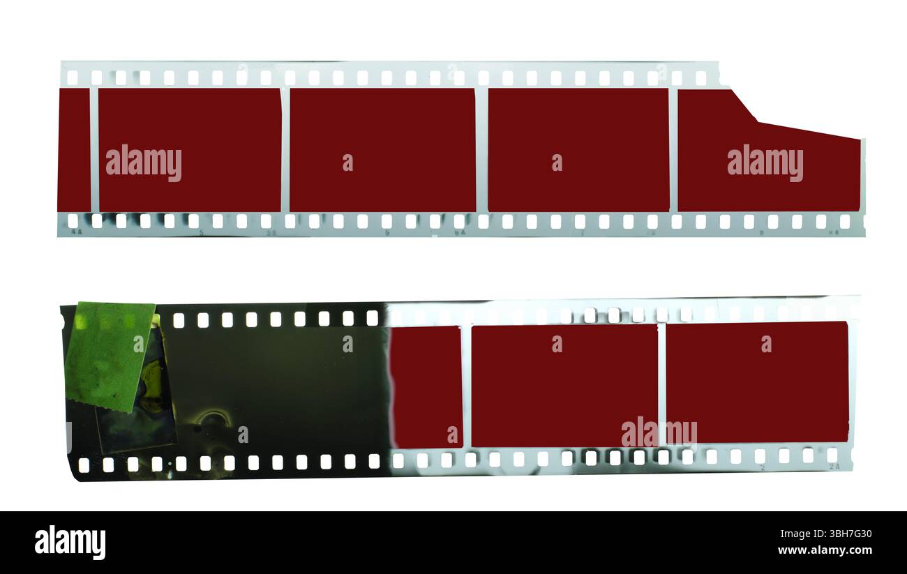 vintage 35 mm format camera film strip,empty frames for pictures,flat ...