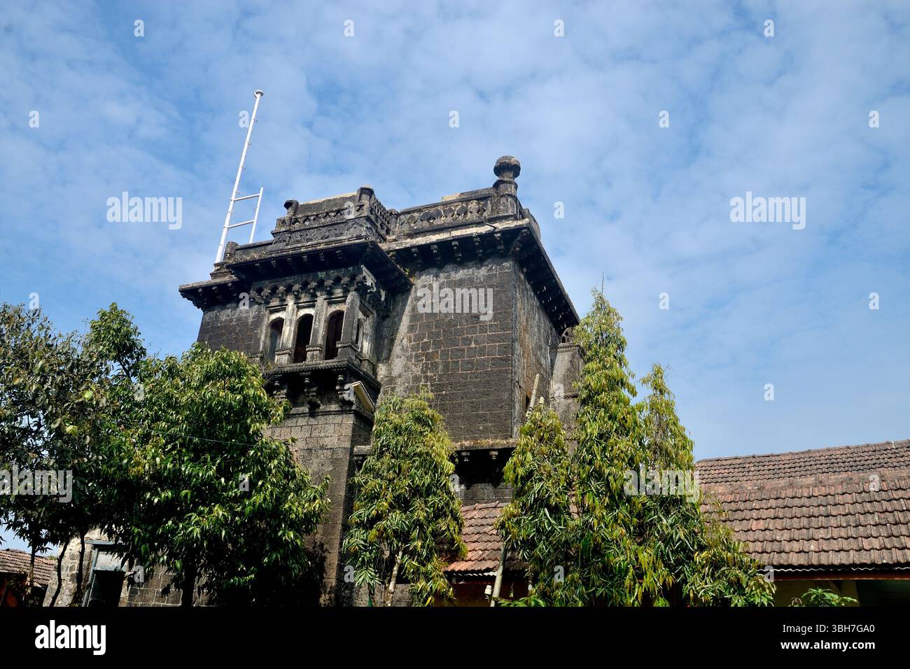 Partial view of The Sajja Kothi, Panhala Fort, also known as Panhalgad ...