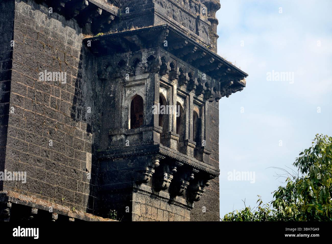 Partial view of The Sajja Kothi, Panhala Fort, also known as Panhalgad ...