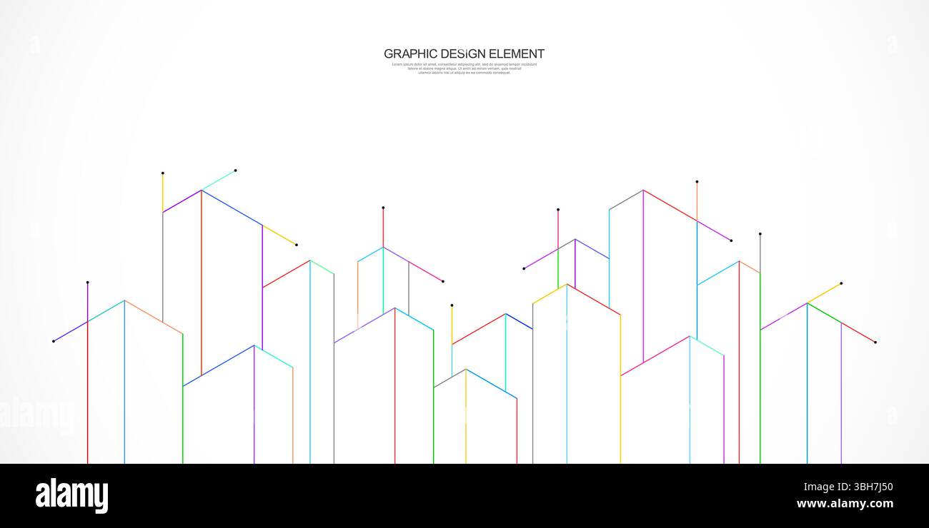 Architectural drawing with building construction. Vector illustration ...