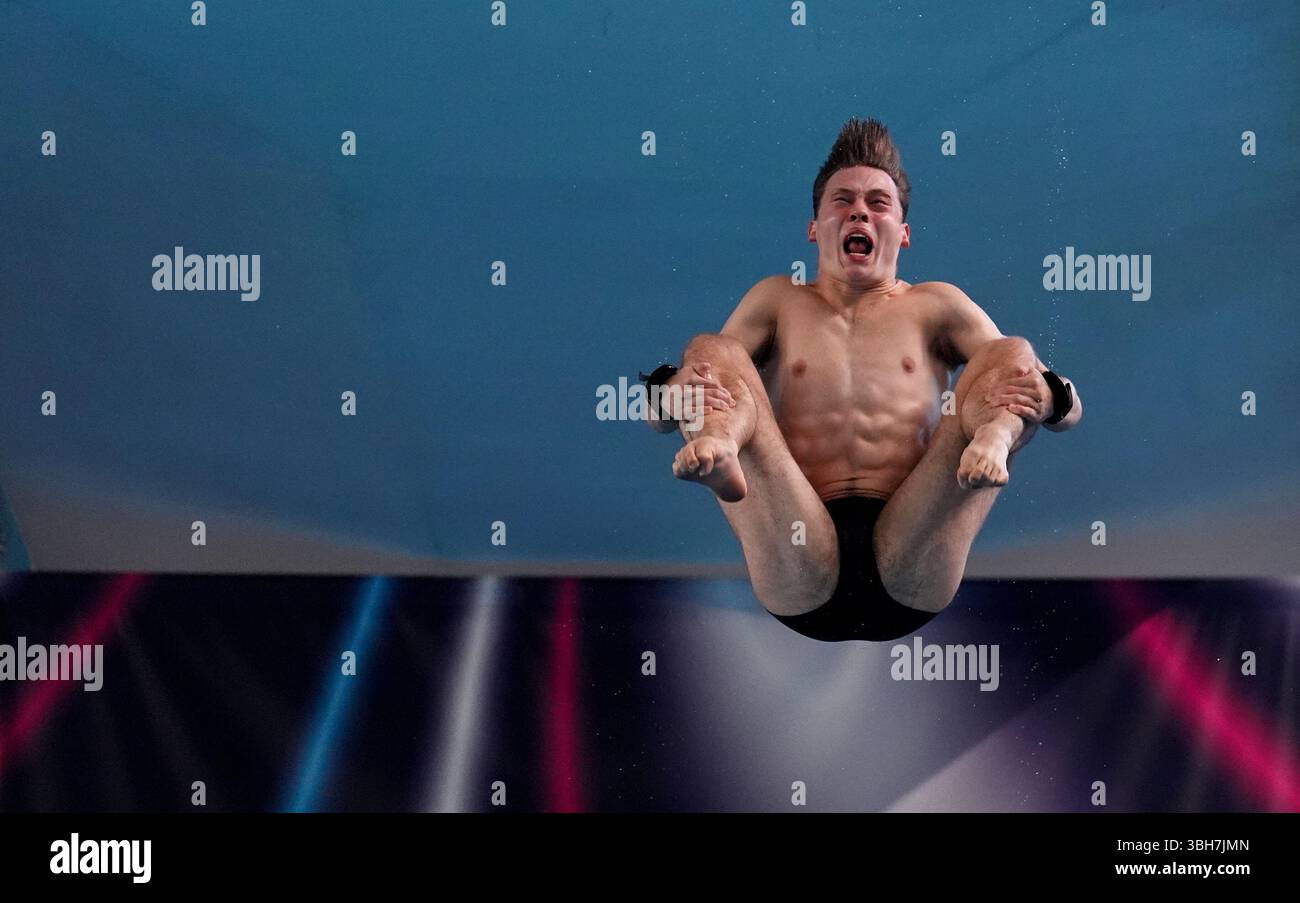 Ben Cutmore of Dive London Aquatics Club, takes part in the Men's ...