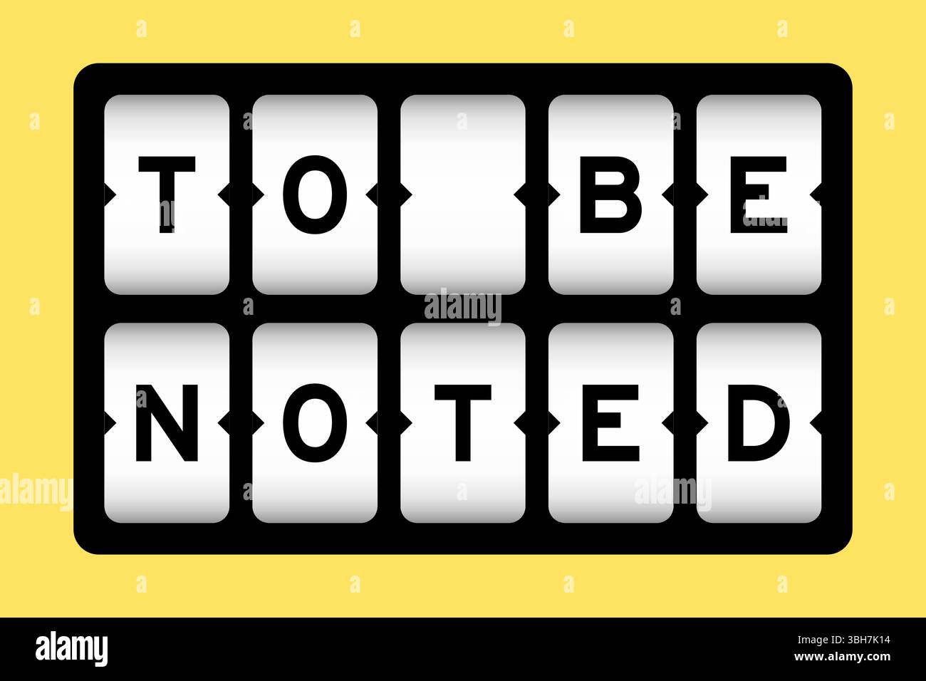 Black color in word to be noted on slot banner with yellow color ...