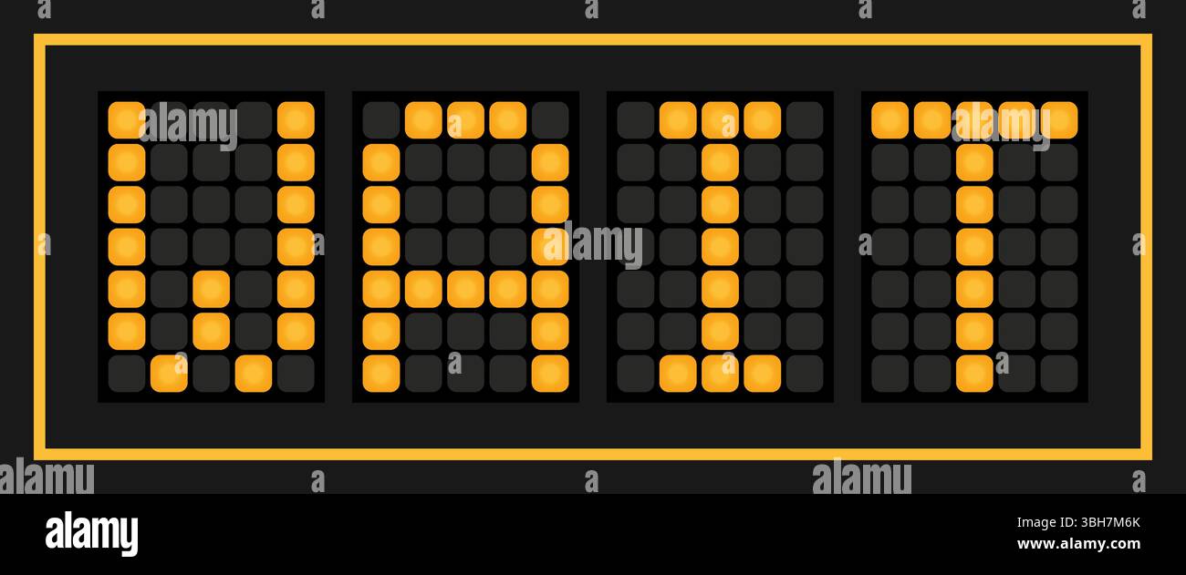 Orange color led banner in word wait on black background Stock Vector ...