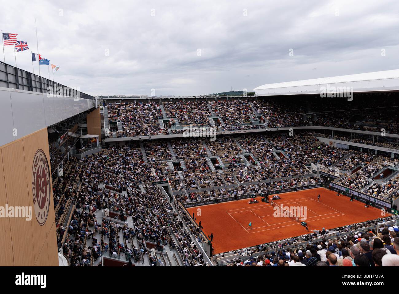 general view of the Philippe-Chatrier center court during the Roland-Garros 2025, French Open ...