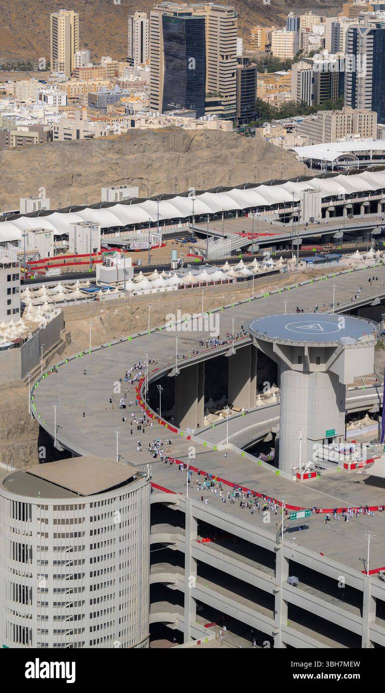 General view of Mina, where Muslims gather during the hajj pilgrimage ...